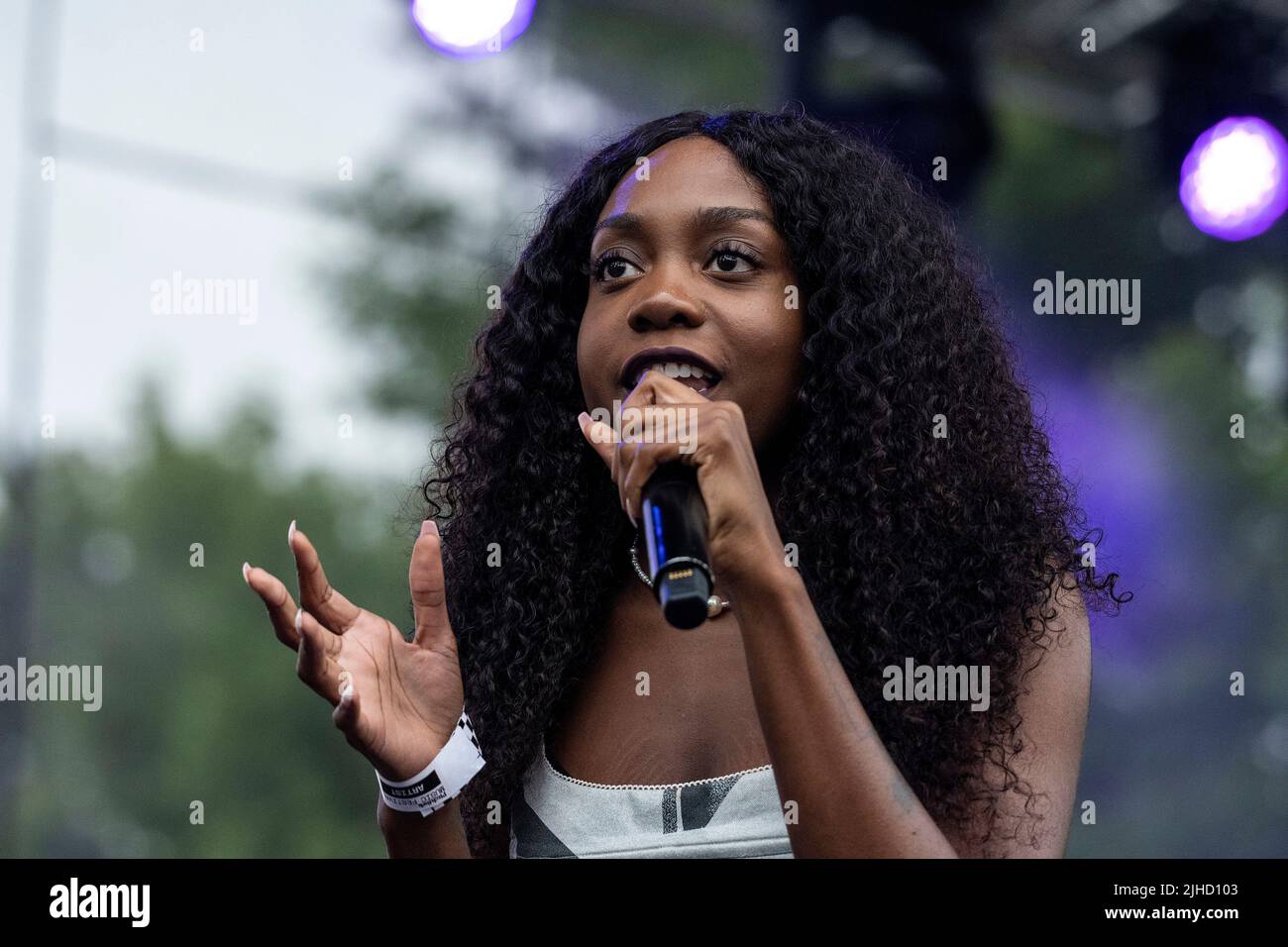 Chicago, USA. 17th July, 2022. Noname performs at Pitchfork Festival on ...