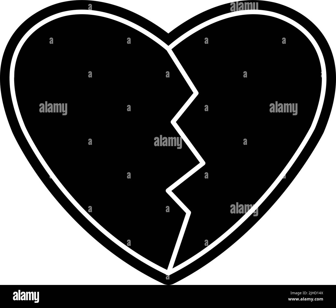 Love broken heart Stock Vector Image & Art - Alamy