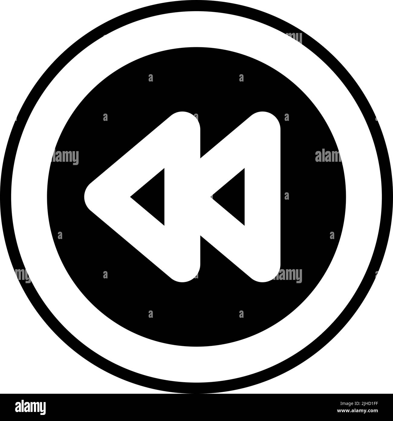 Multimedia ui fast backward Stock Vector Image & Art - Alamy