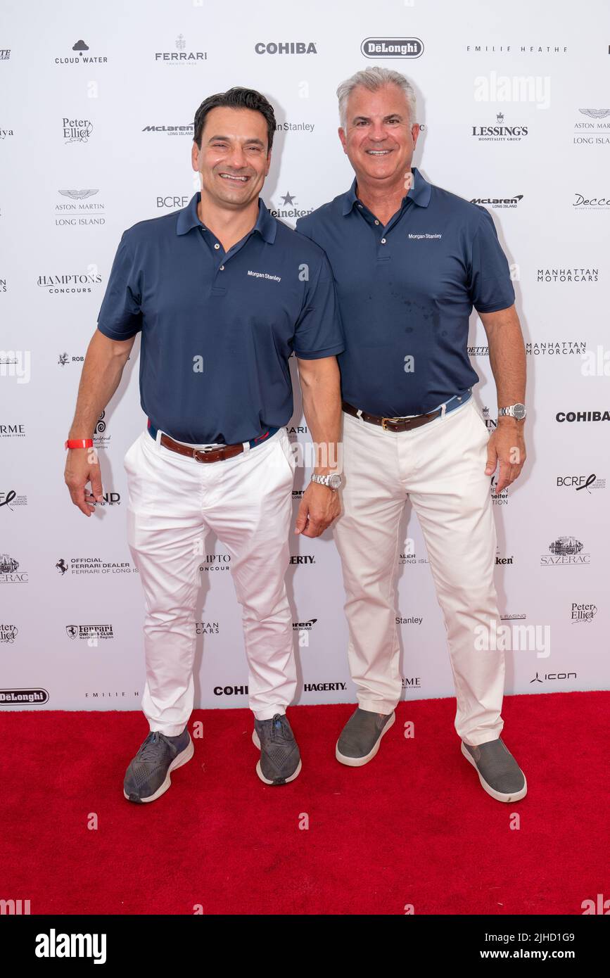 Sergio Nicolosi and Greg Matthews attend the Hamptons Concours 2022 Celebrating the 75th ...
