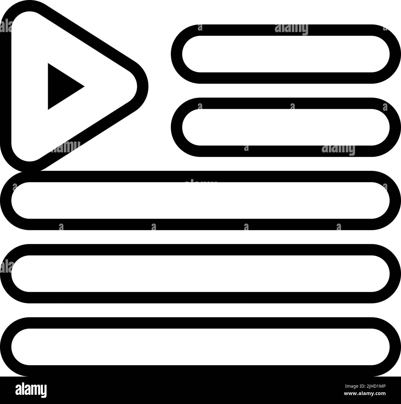 Multimedia ui playlist Stock Vector Image & Art - Alamy