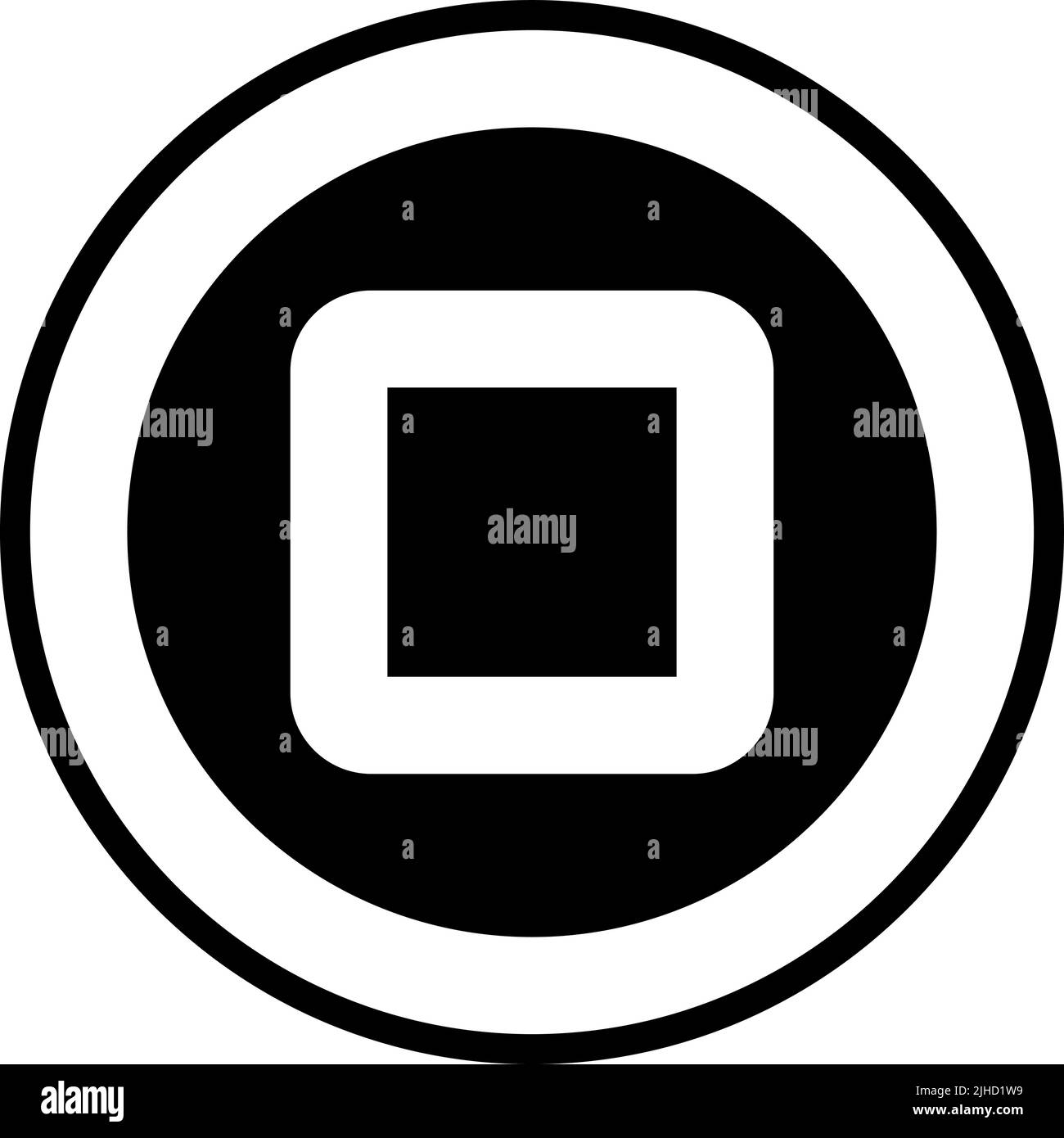 Multimedia ui stop Stock Vector Image & Art - Alamy