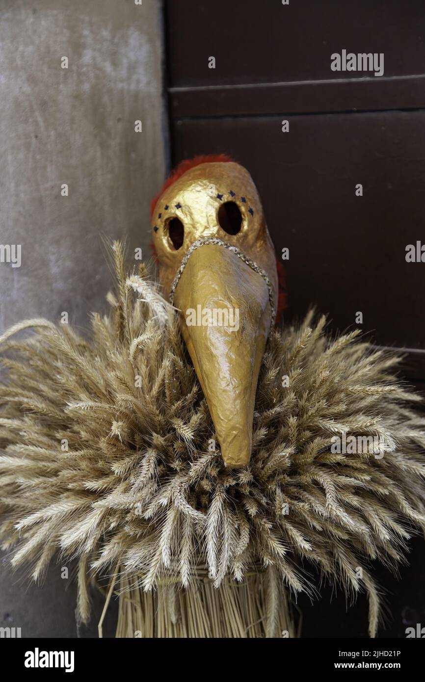 Detail of ancient plague doctor mask Stock Photo - Alamy