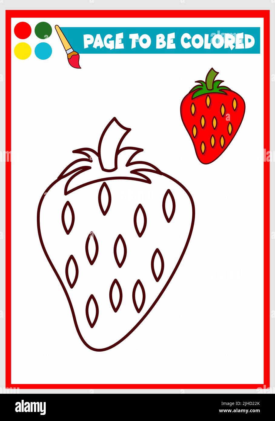 coloring book for kids. strawberry Stock Vector Image & Art - Alamy