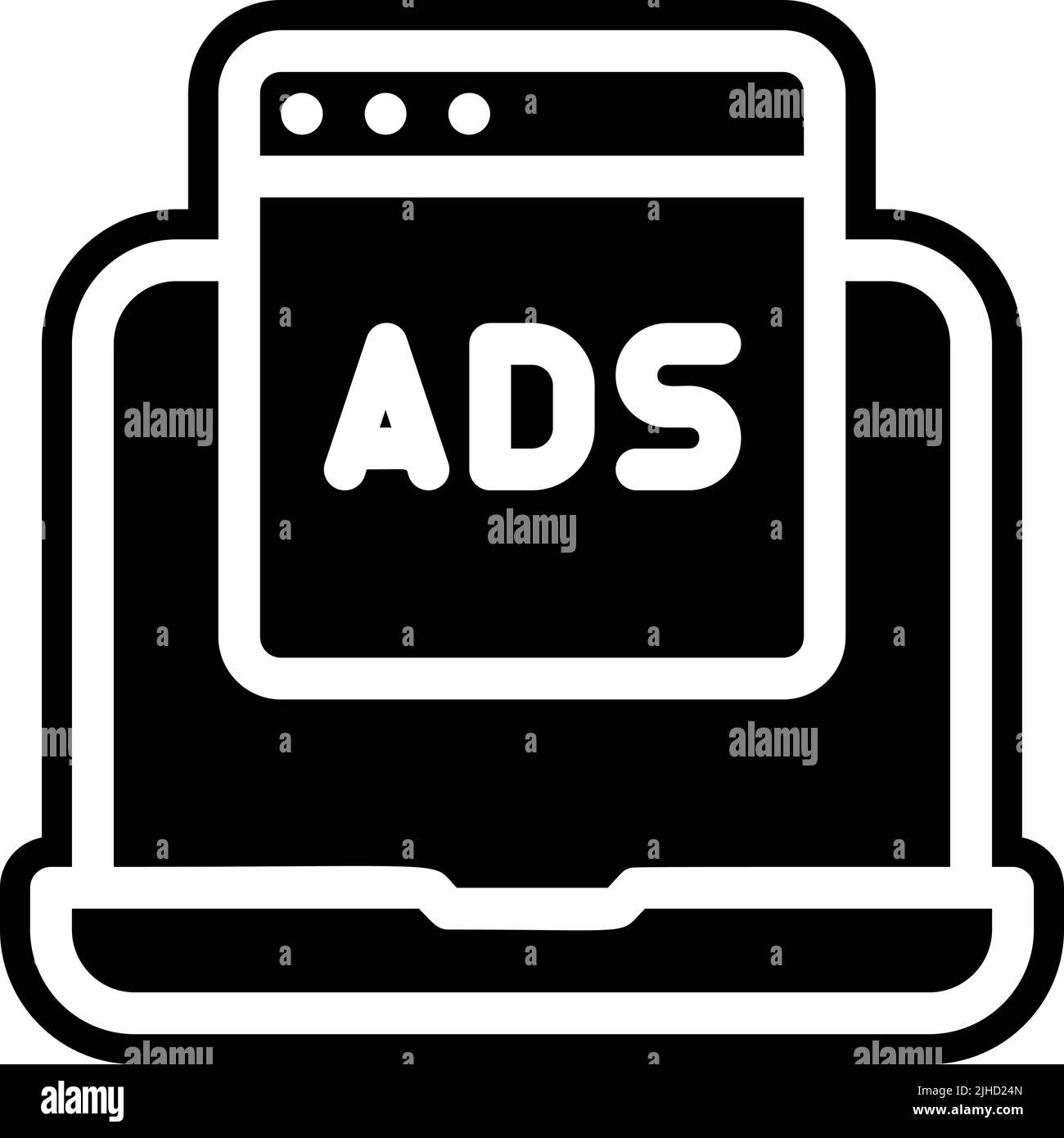 Digital advertising line icons Black and White Stock Photos & Images ...