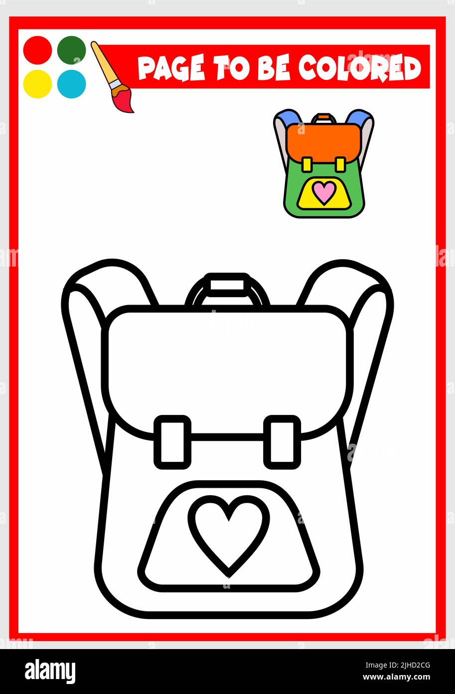 coloring book for kids. bag vector Stock Vector Image & Art - Alamy