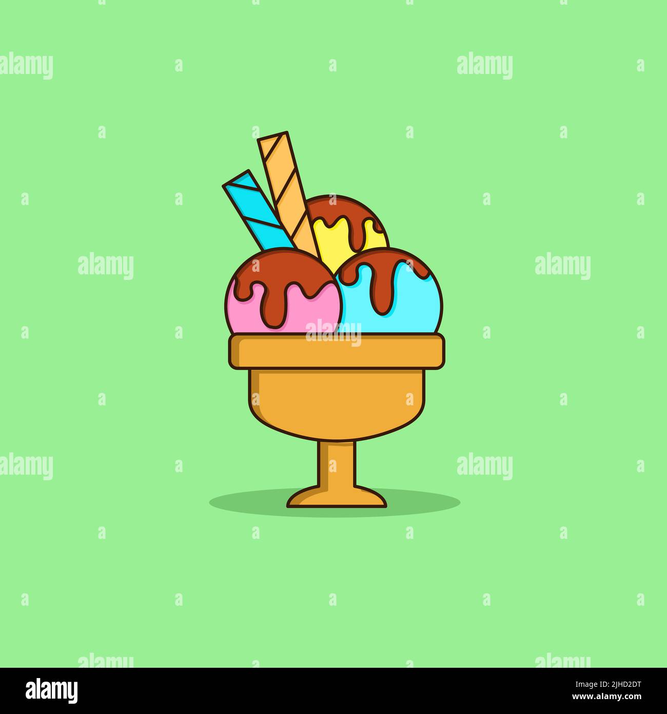 Ice cream cartoon vector icon illustration Stock Vector Image & Art - Alamy