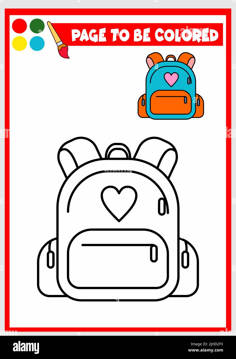 coloring book for kids. bag vector Stock Vector Image & Art - Alamy