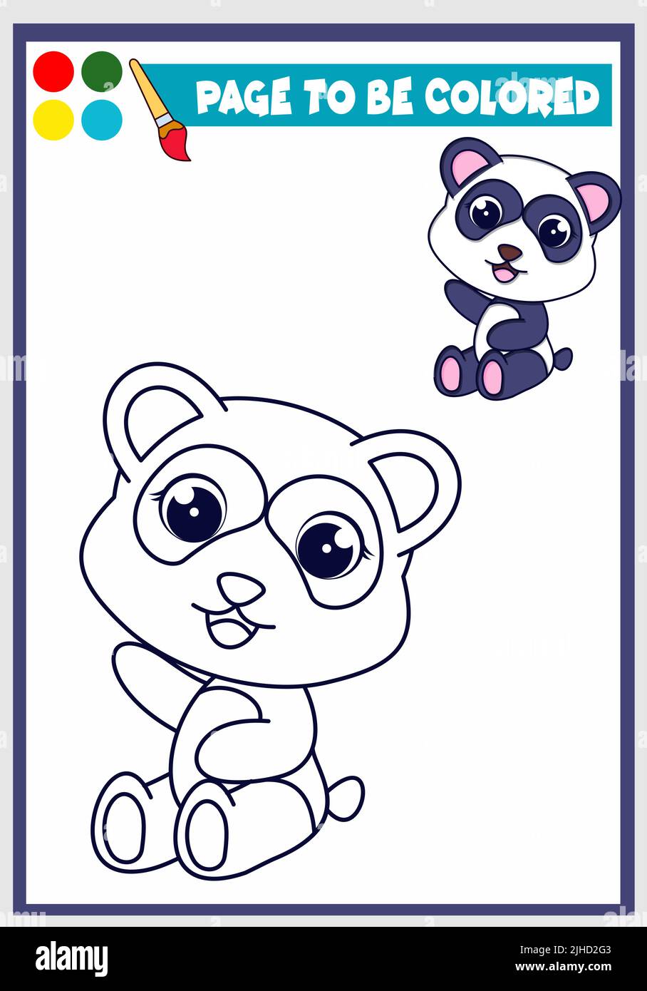Cute Baby Panda Coloring Pages For Kids