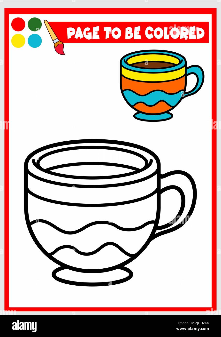coloring book for kids. cup Stock Vector Image & Art - Alamy