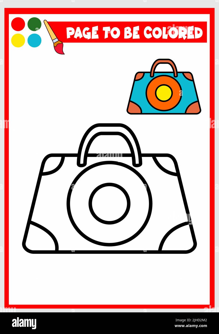 Kids school bag coloring hi-res stock photography and images - Alamy
