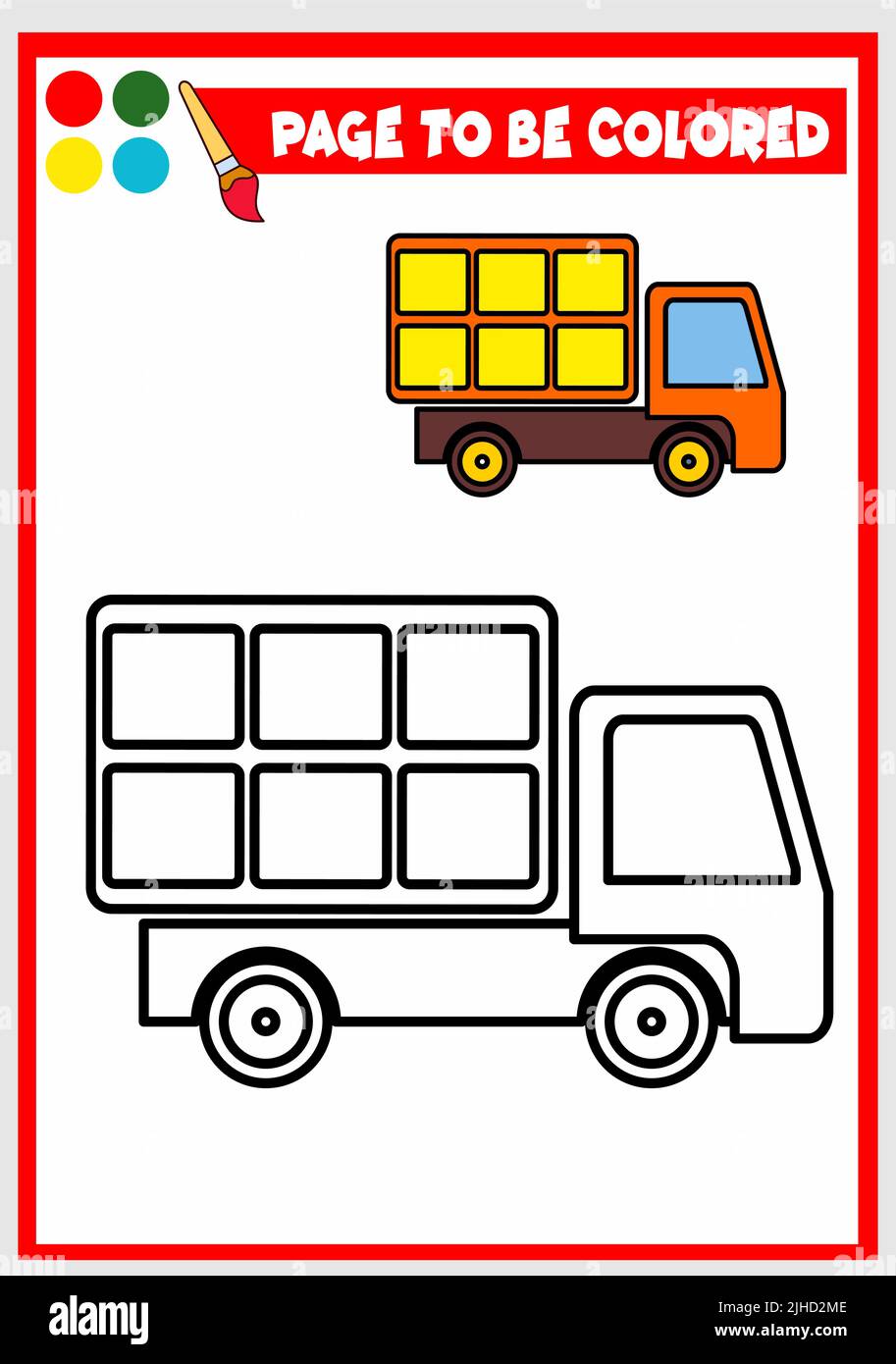 coloring book for kids. truck Stock Vector Image & Art - Alamy