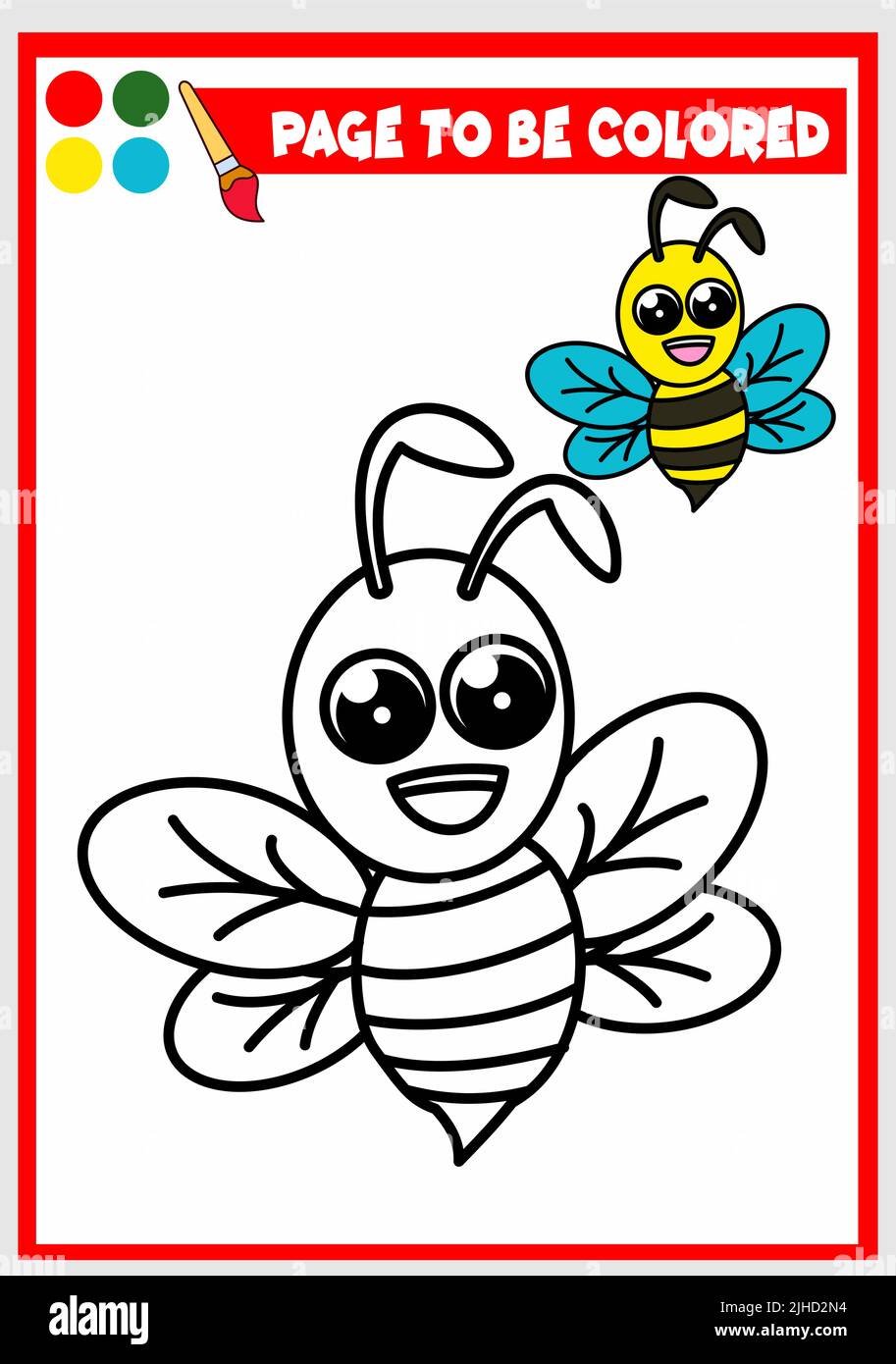 coloring book for kids. bee Stock Vector Image & Art - Alamy