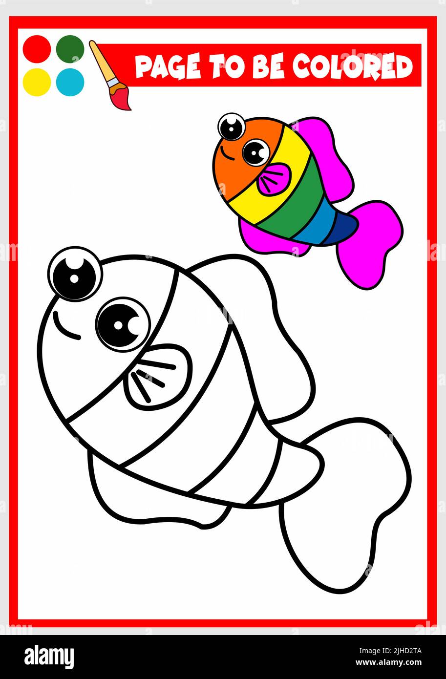 coloring book for kids. fish Stock Vector Image & Art - Alamy