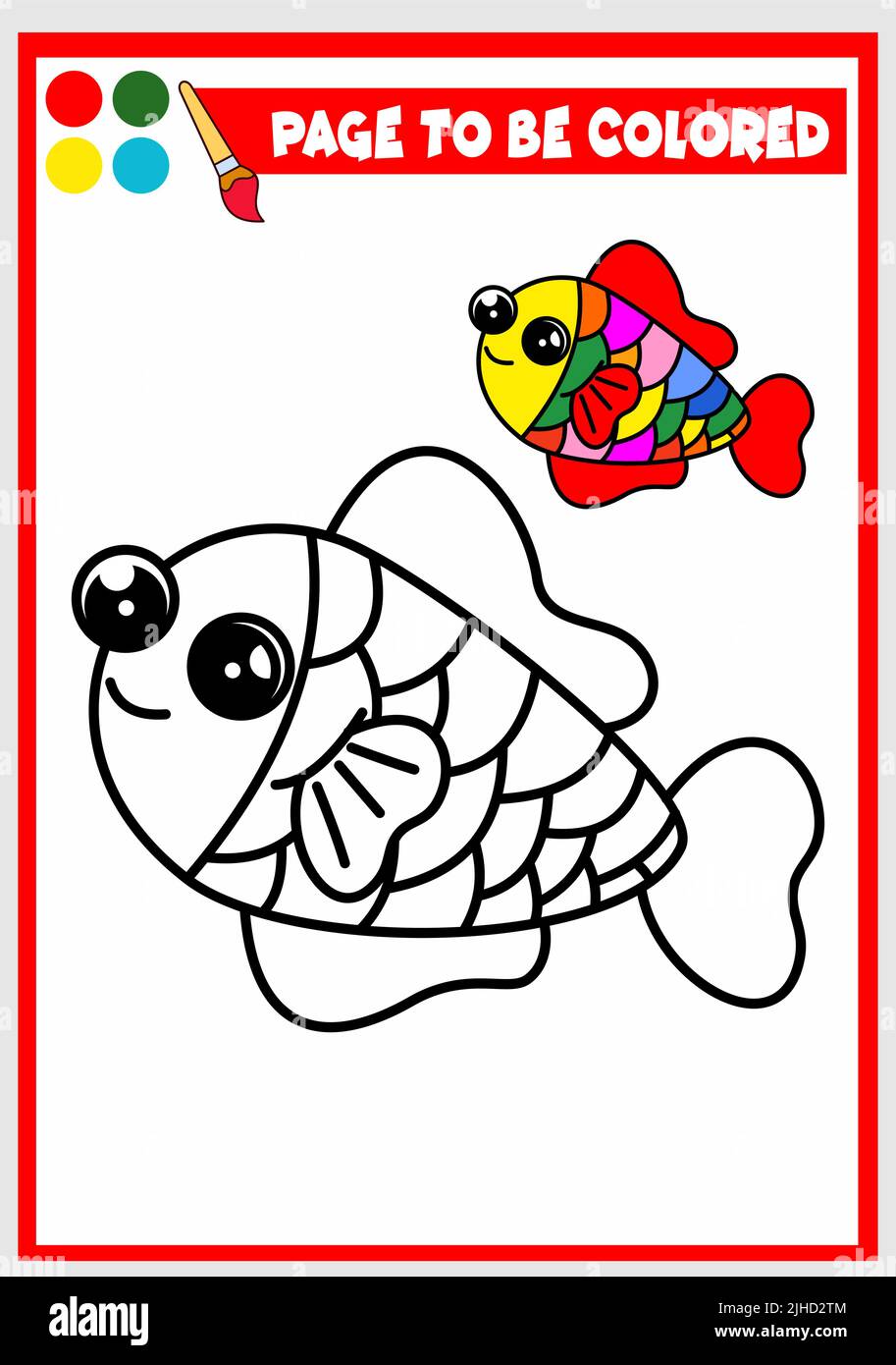 coloring book for kids. fish Stock Vector Image & Art - Alamy