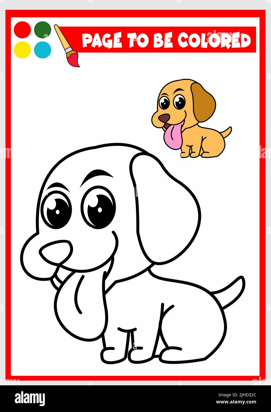 coloring book for kids. dog vector Stock Vector Image & Art - Alamy