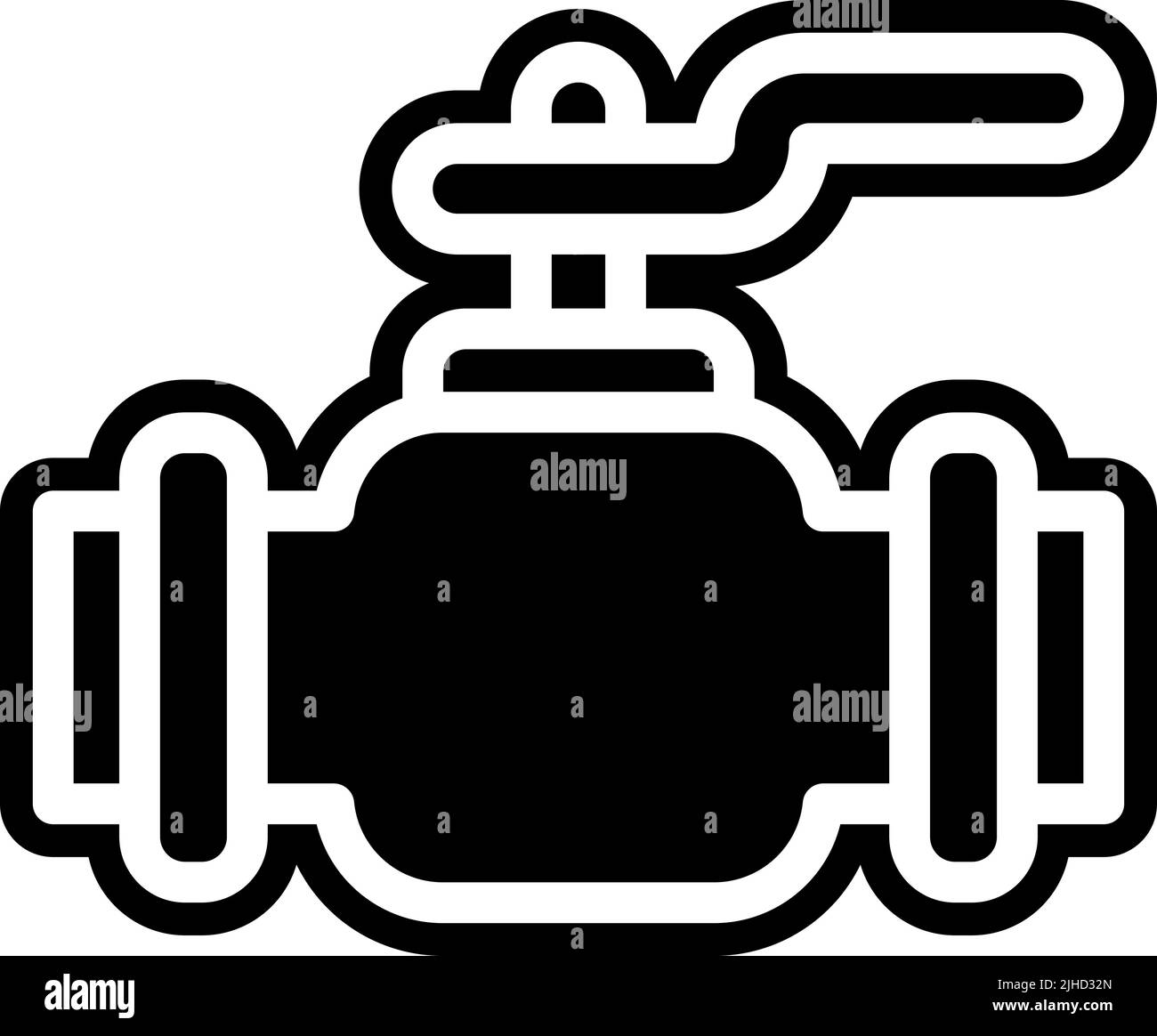 Blue handle valve Stock Vector Images - Alamy