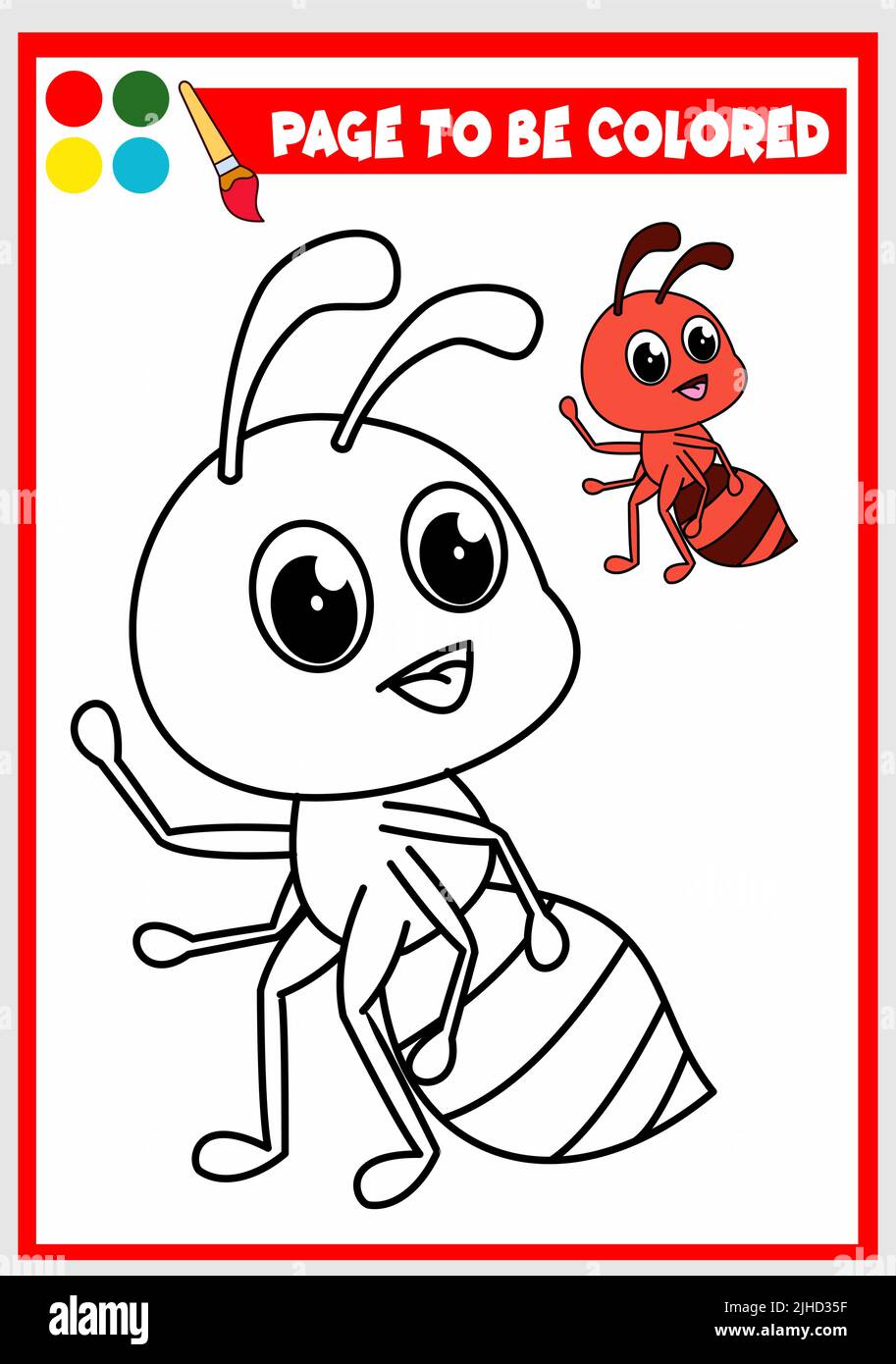 coloring book for kids. ant vector Stock Vector Image & Art - Alamy
