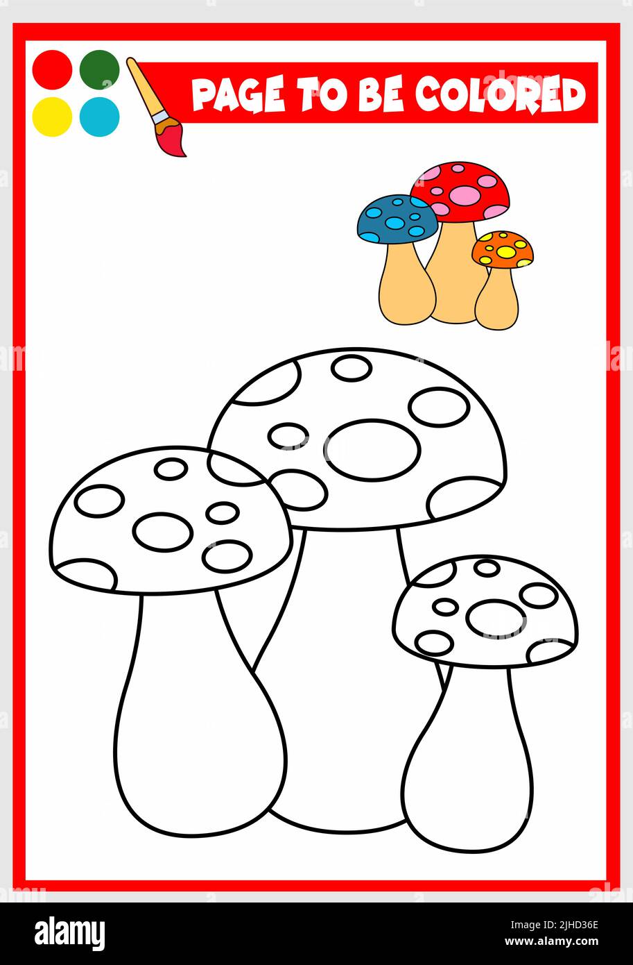 coloring book for kids. mushroom Stock Vector Image & Art - Alamy