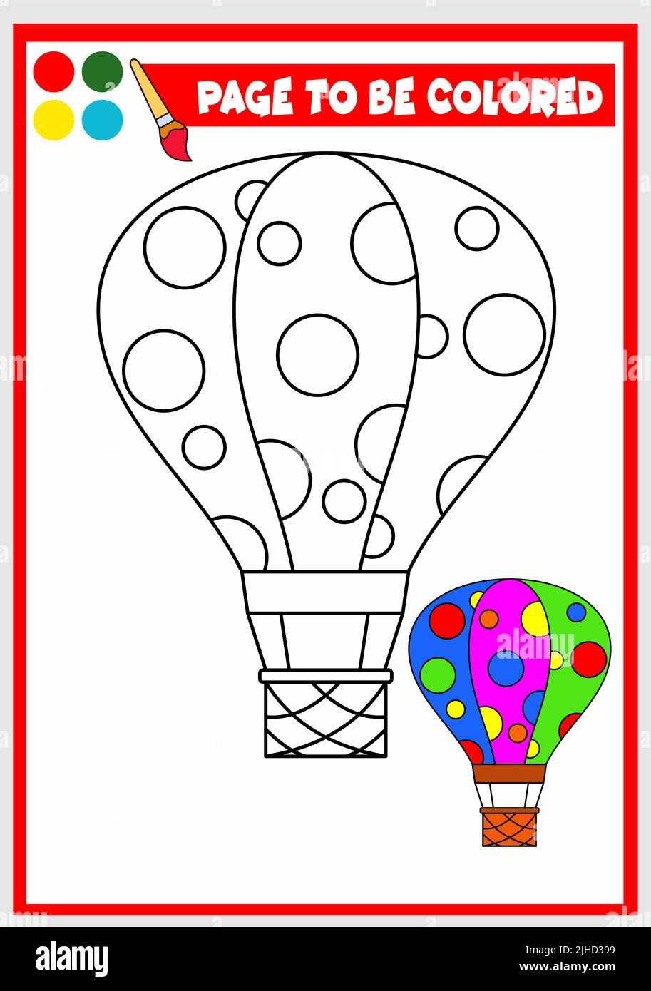 coloring book for kids. air balloon Stock Vector Image & Art - Alamy