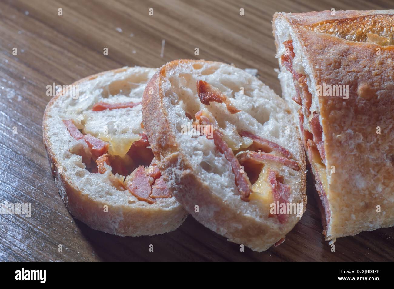 Handmade bread with natural fermentation stuffed with calabrian sausage ...