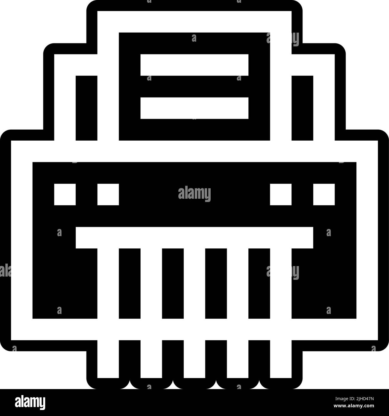 Shredder sheet paper on Black and White Stock Photos & Images - Alamy