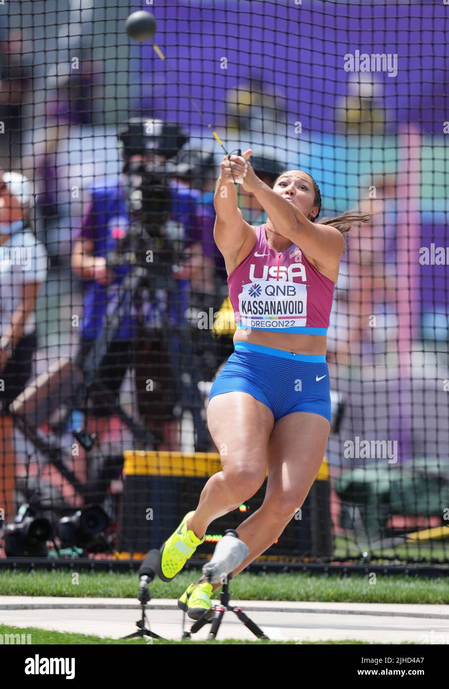 Eugene, USA. 17th July, 2022. Janee Kassanavoid of the United States ...