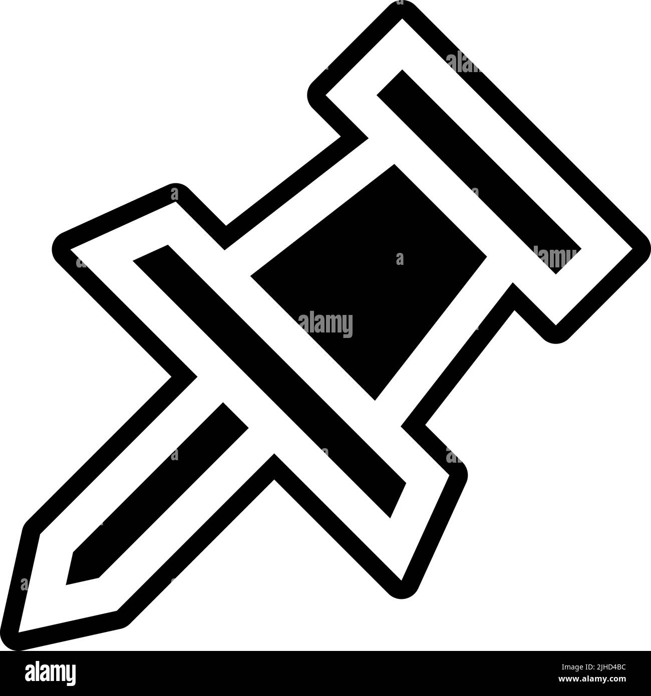 Stationery pin Stock Vector Image & Art - Alamy