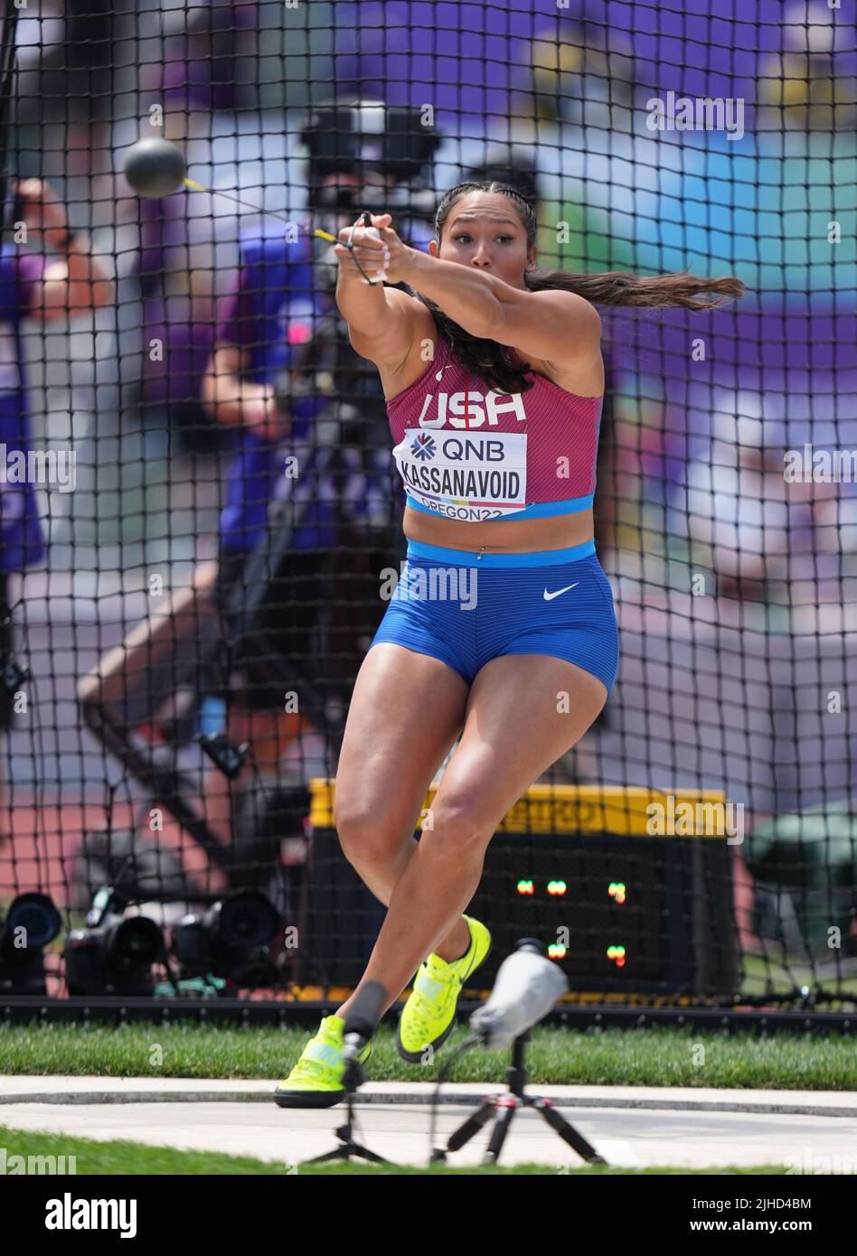 Eugene, USA. 17th July, 2022. Janee Kassanavoid of the United States ...