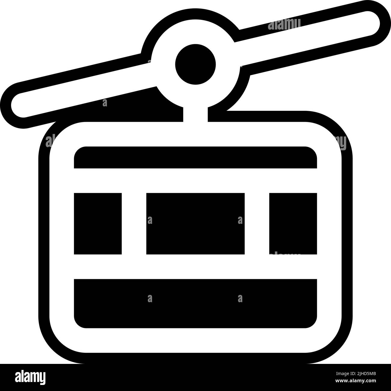 Winter banner cable car Stock Vector Images - Alamy