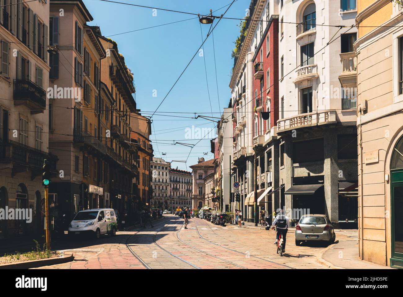 Streets of Milan Stock Photo - Alamy