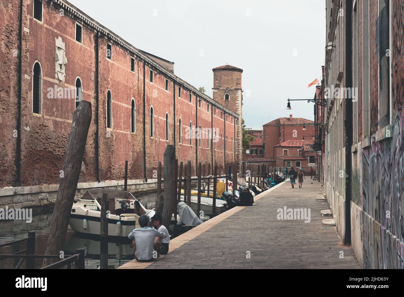 Canal street in fortified Venice Stock Photo - Alamy