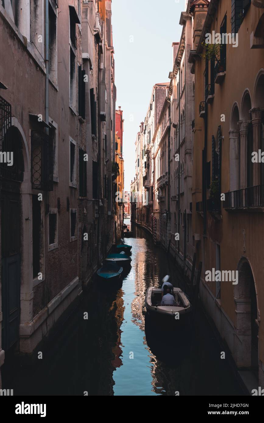 Dark canal in Venice Stock Photo - Alamy