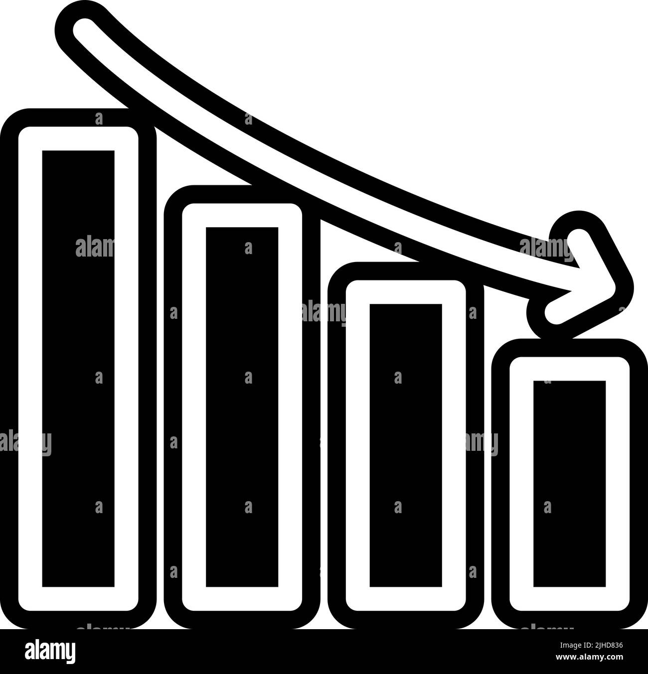 Sales graph down Black and White Stock Photos & Images - Alamy