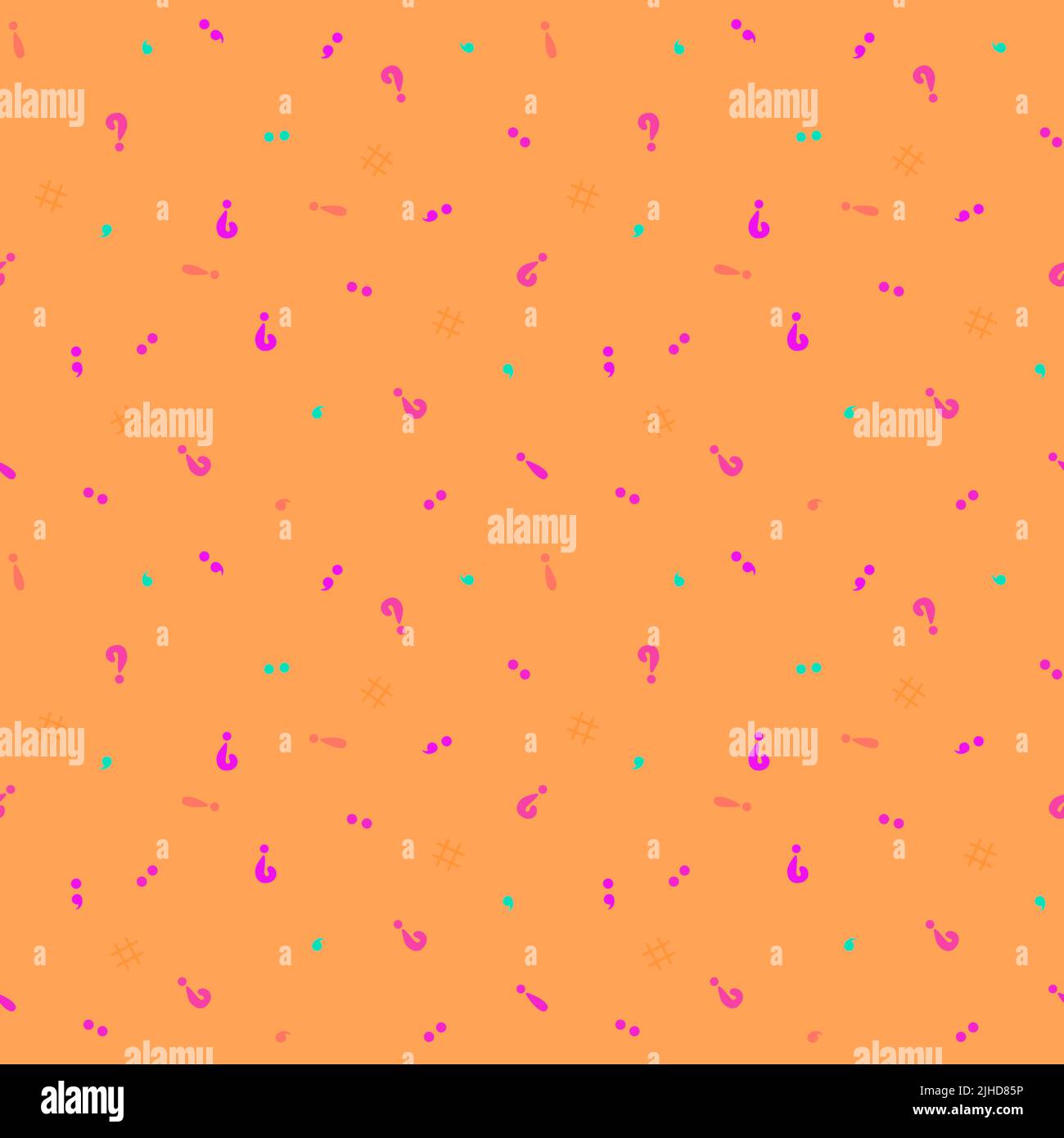 Punctuation marks seamless school pattern for kids and students for ...