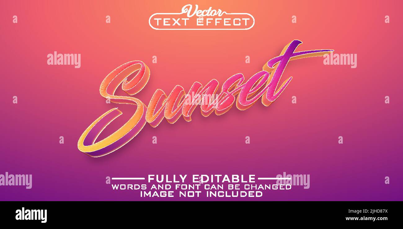 Sun 3d editable text effect template hi-res stock photography and ...