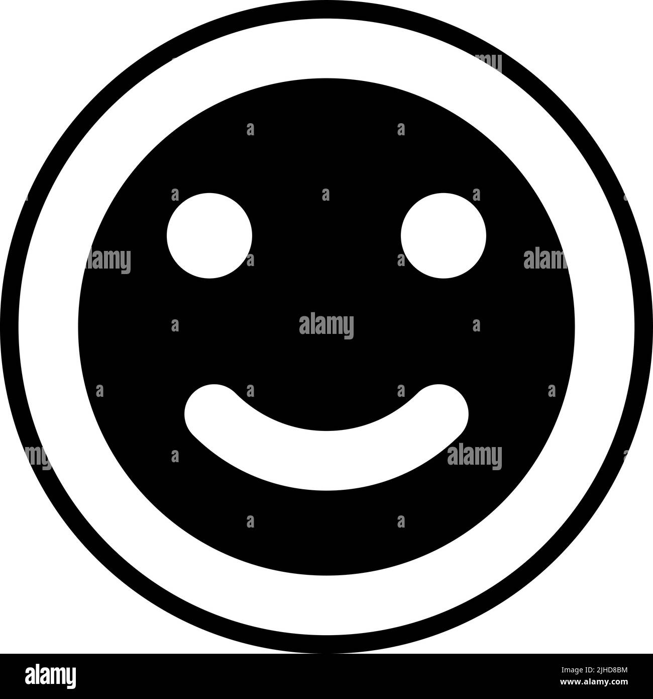 Basic ui smile emoticon Stock Vector Image & Art - Alamy