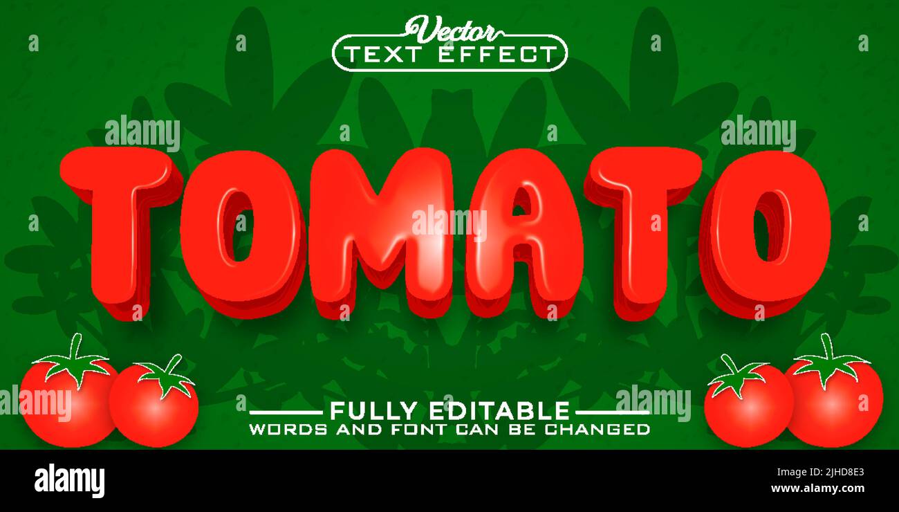 Tomato Editable Vector Text Effect Template Stock Vector Image & Art ...