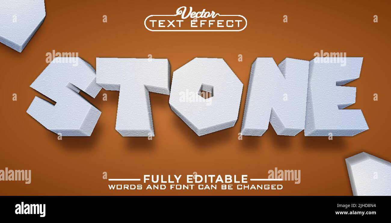 Stone Editable Vector Text Effect Template Stock Vector Image & Art - Alamy