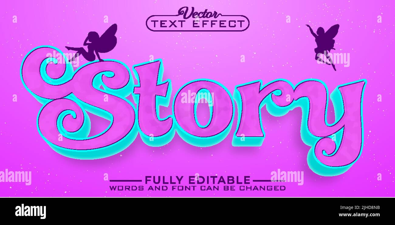 Story Editable Vector Text Effect Template Stock Vector Image & Art - Alamy