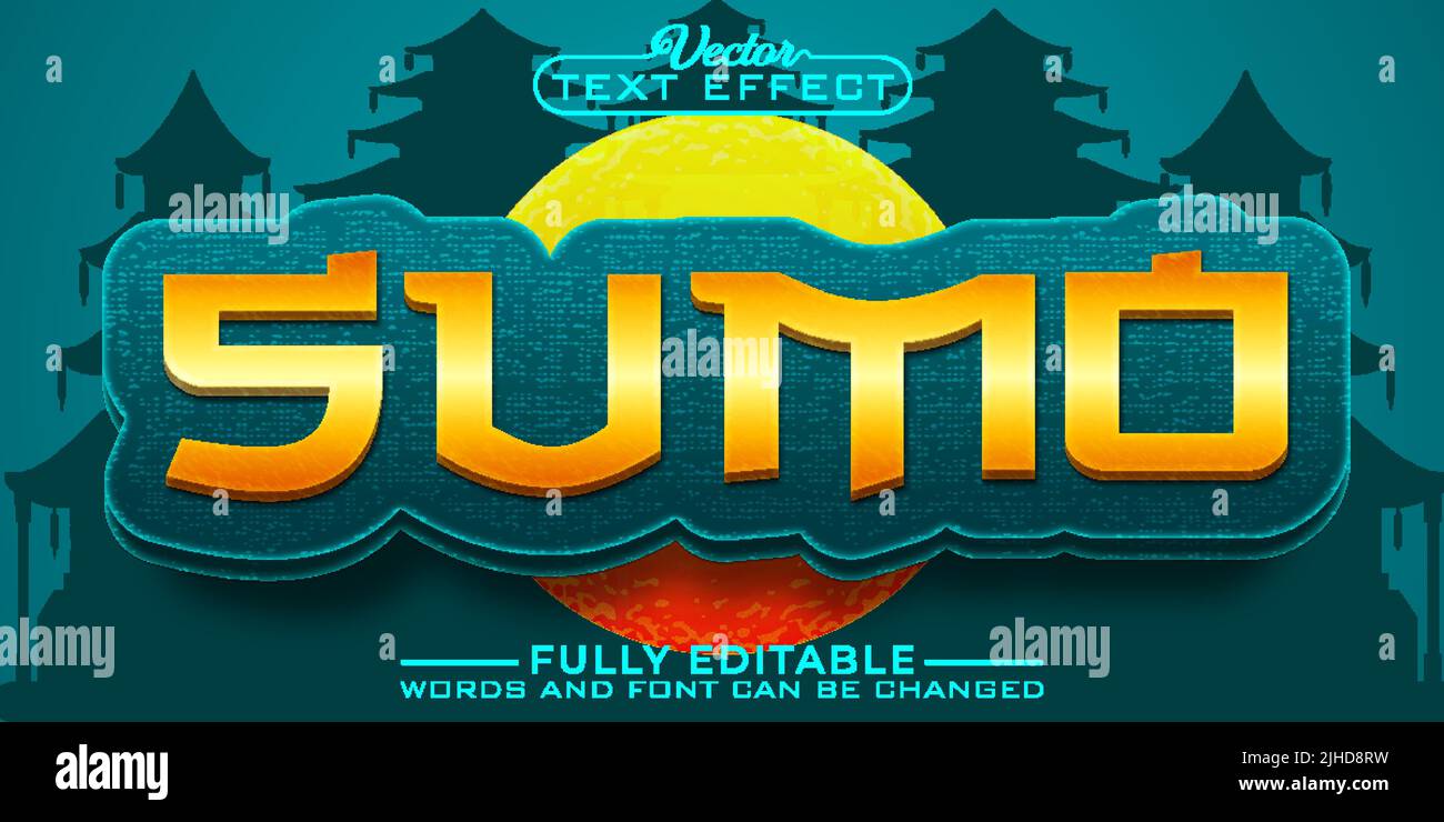 Sumo Editable Vector Text Effect Template Stock Vector Image & Art - Alamy