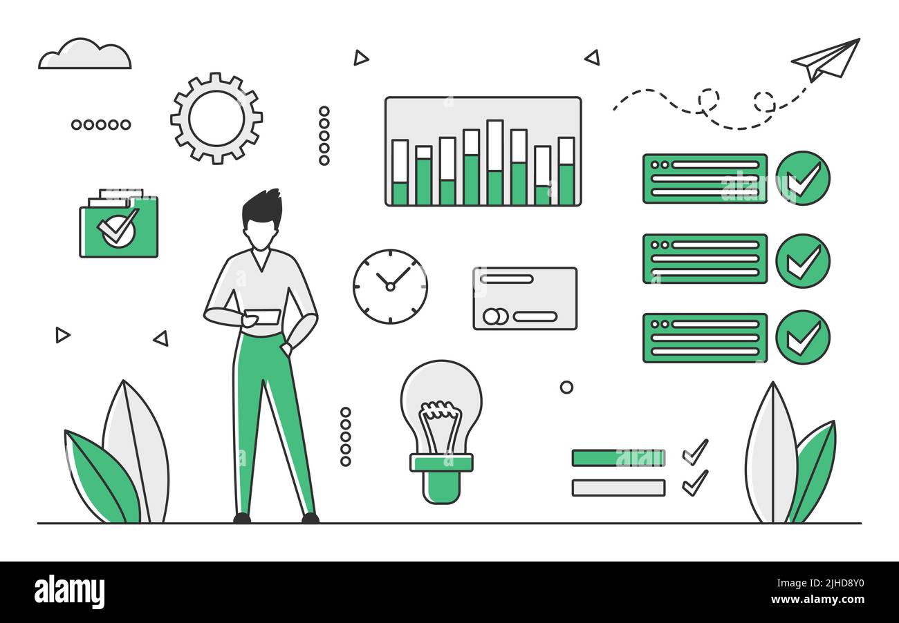 Daily checklist planner. To do list, time management, self organizing ...