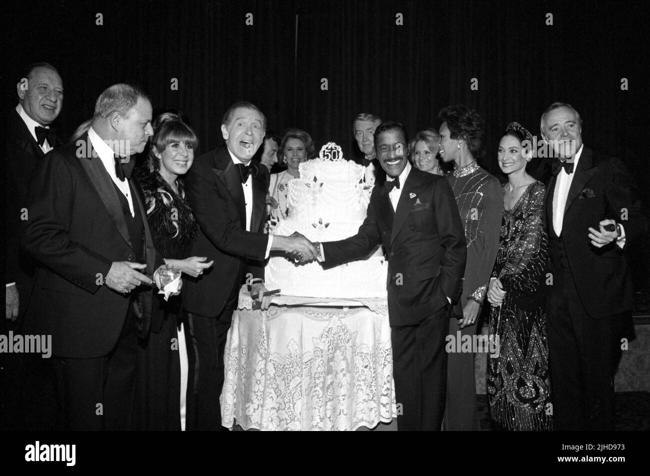 Milton Berle, Sammy Davis Jr., James Stewart, Angie Dickinson and Jack ...