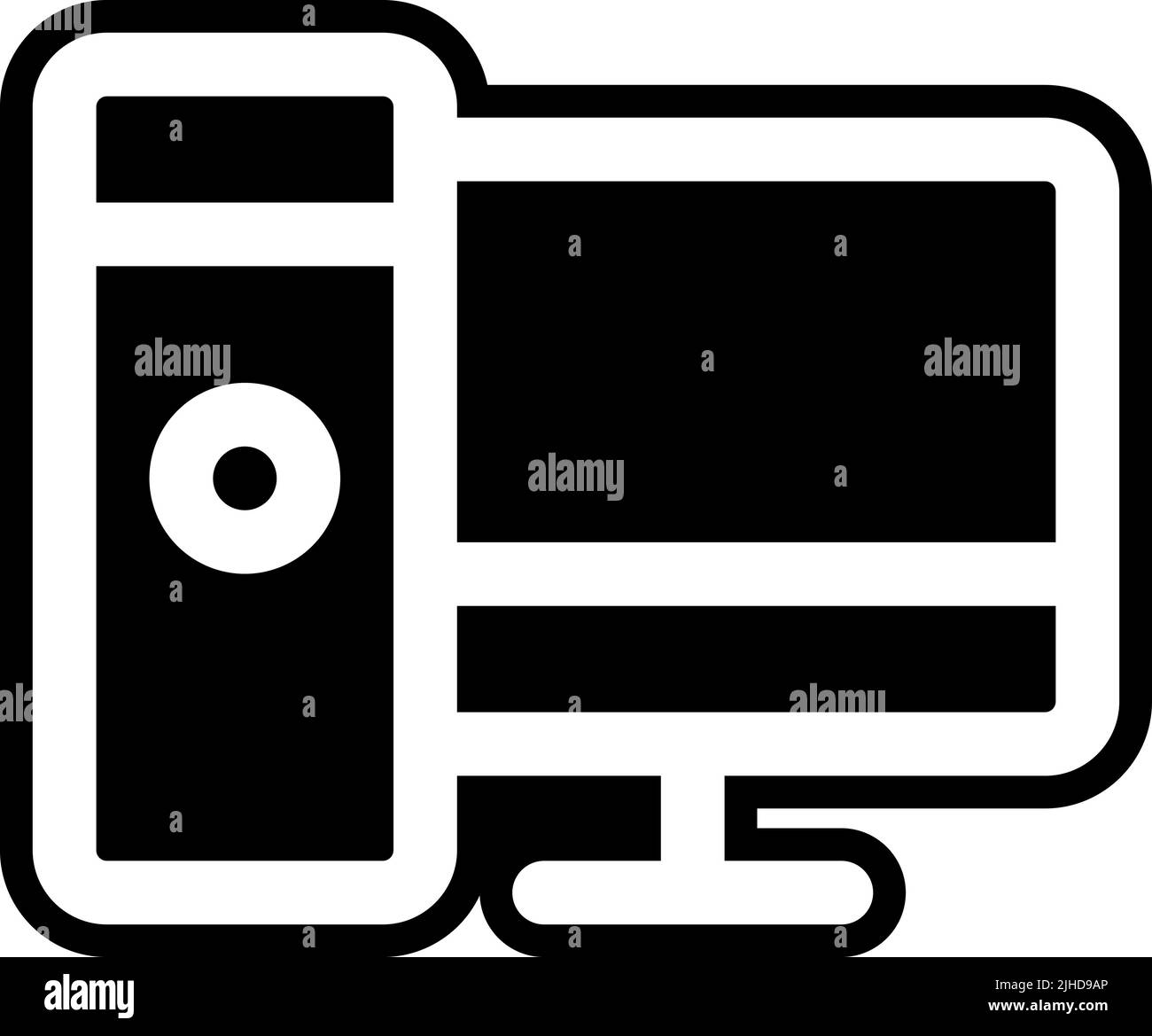 Neon play button computer Stock Vector Images - Alamy