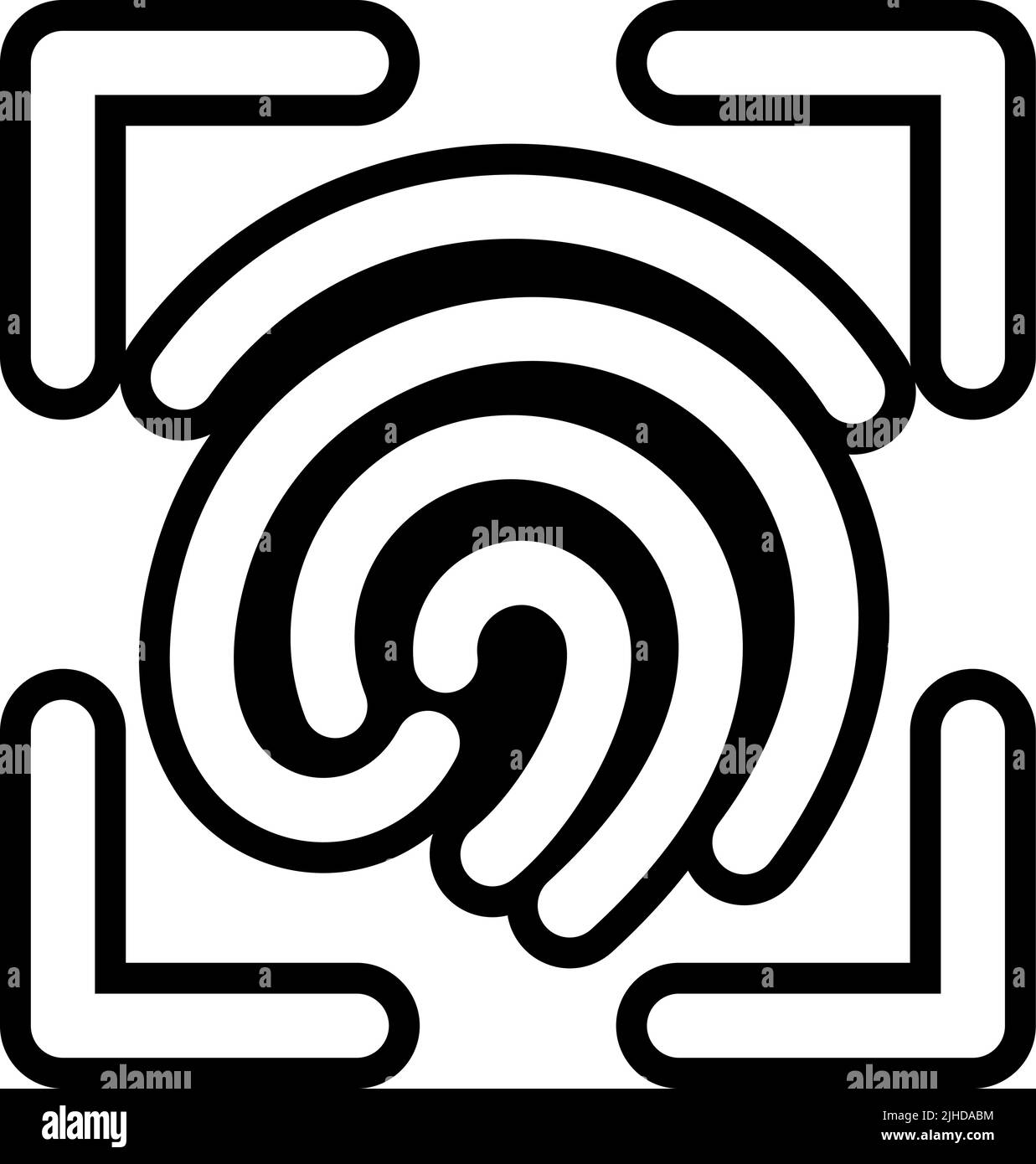 Fingerprint scan business card Stock Vector Images - Alamy