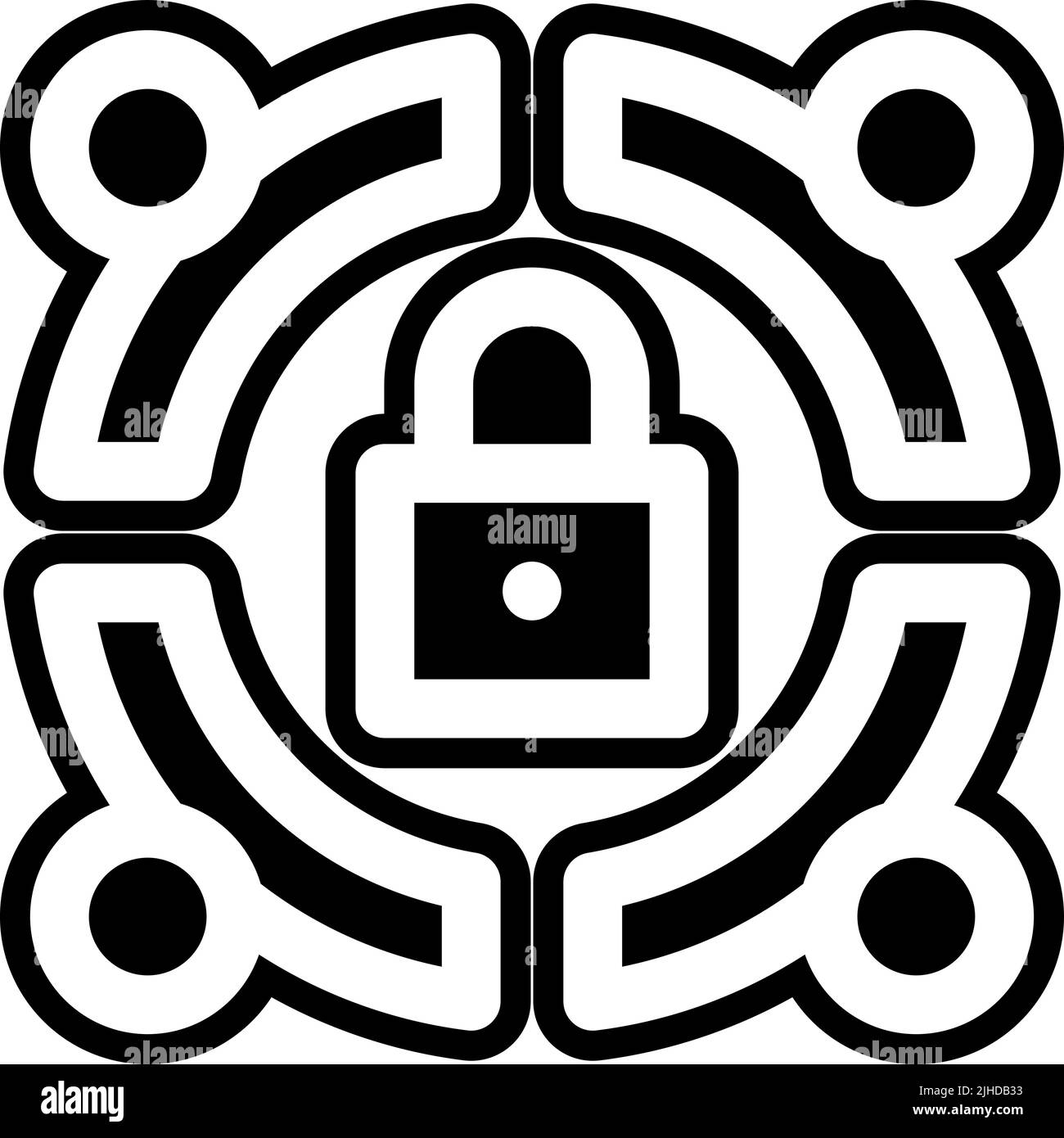 Cartoon lock Black and White Stock Photos & Images - Alamy