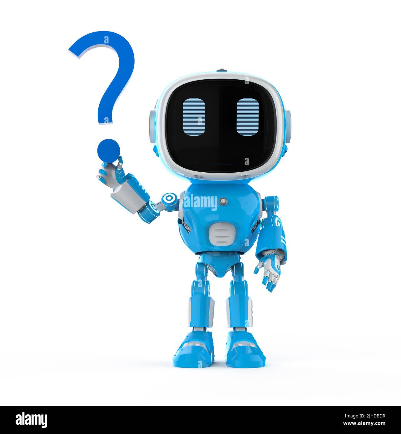 Automation customer support concept with 3d rendering assistant robot with question mark Stock ...