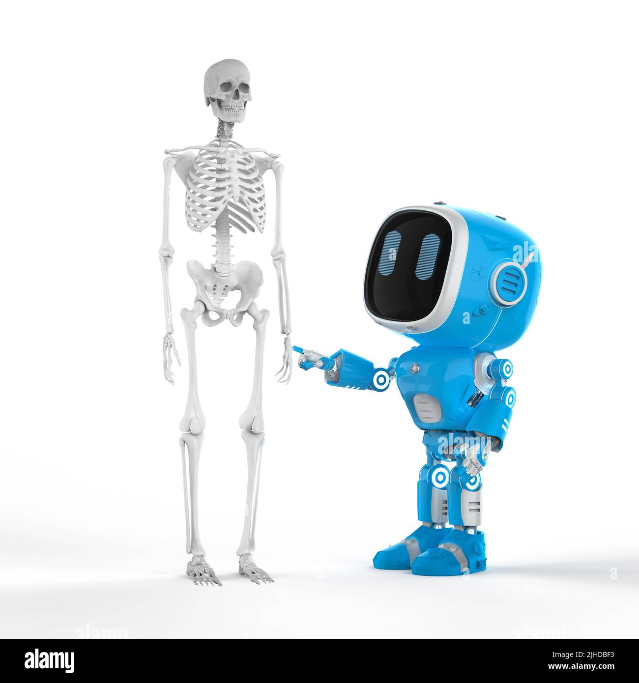 Medical technology concept with 3d rendering small artificial ...