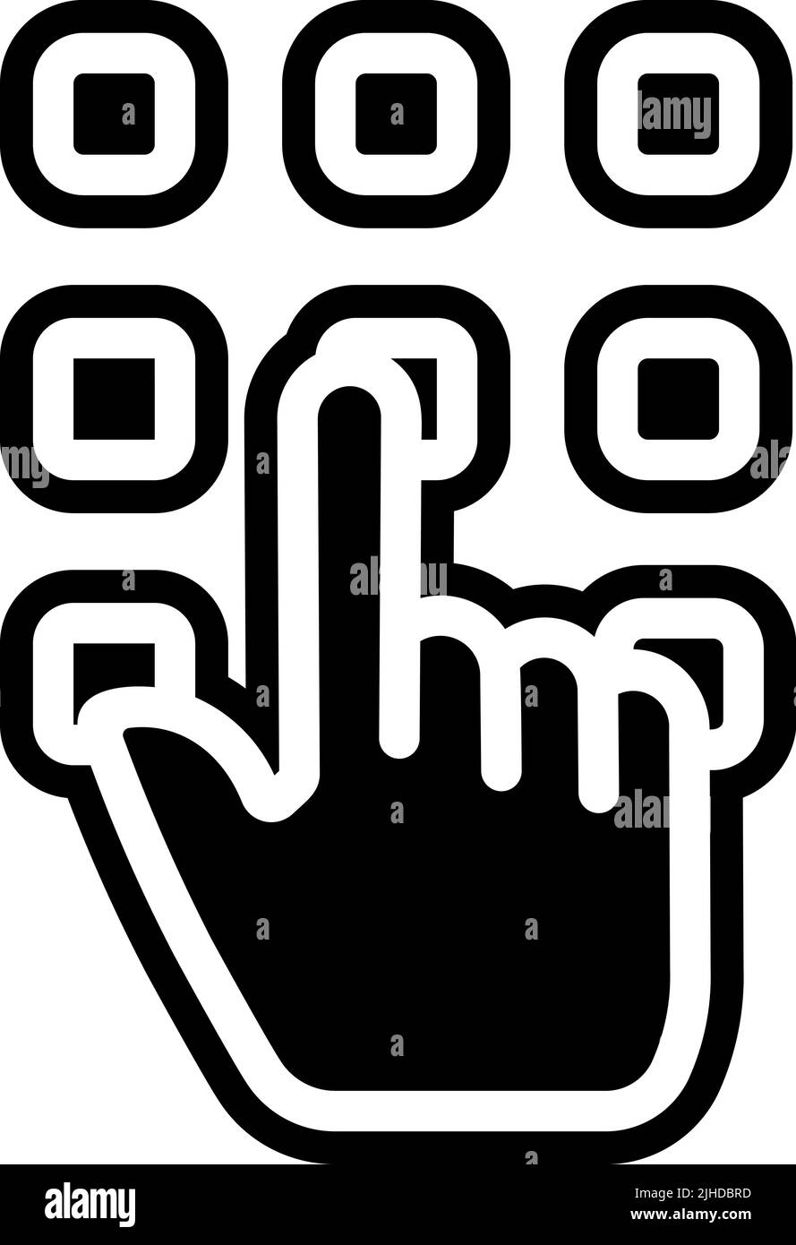 Touch id digital personal Stock Vector Images - Alamy