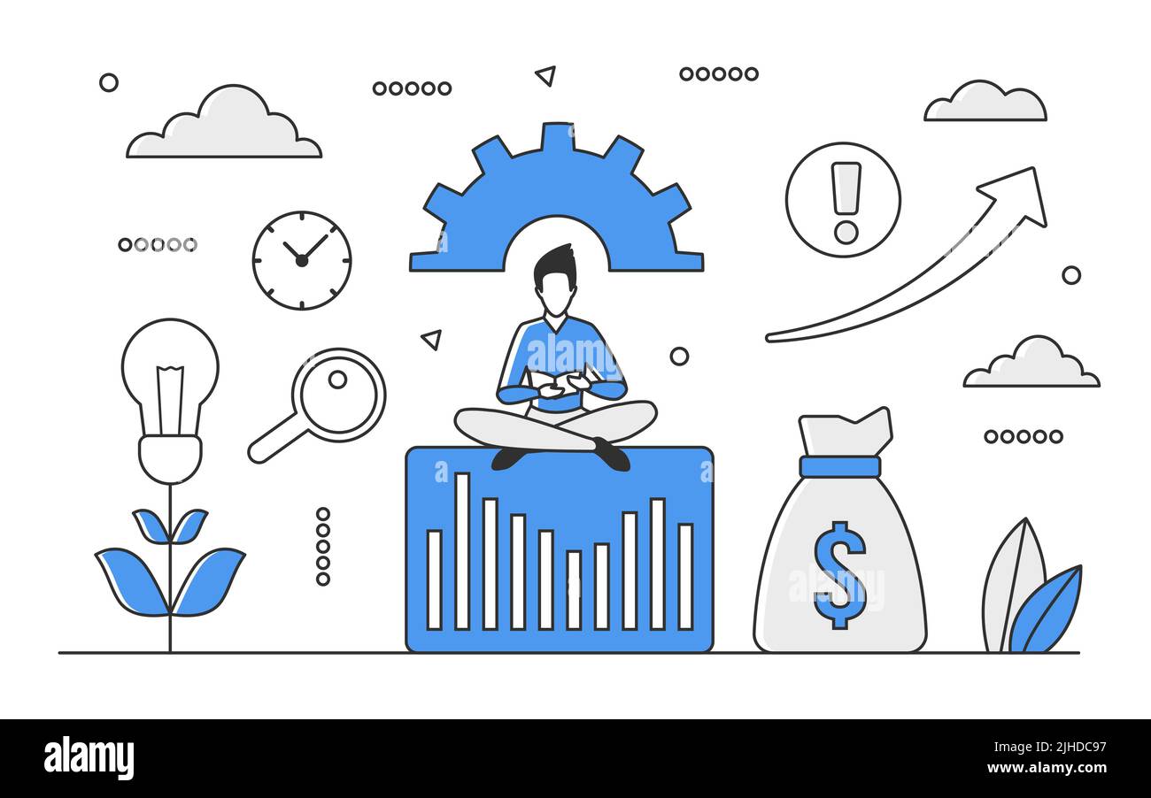 Business market latest trends. Statistic financial forecast and digital ...